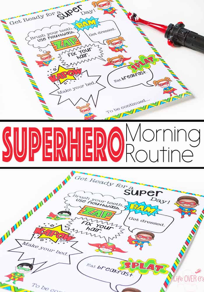 Free Printable Superhero Morning Routine for Kids