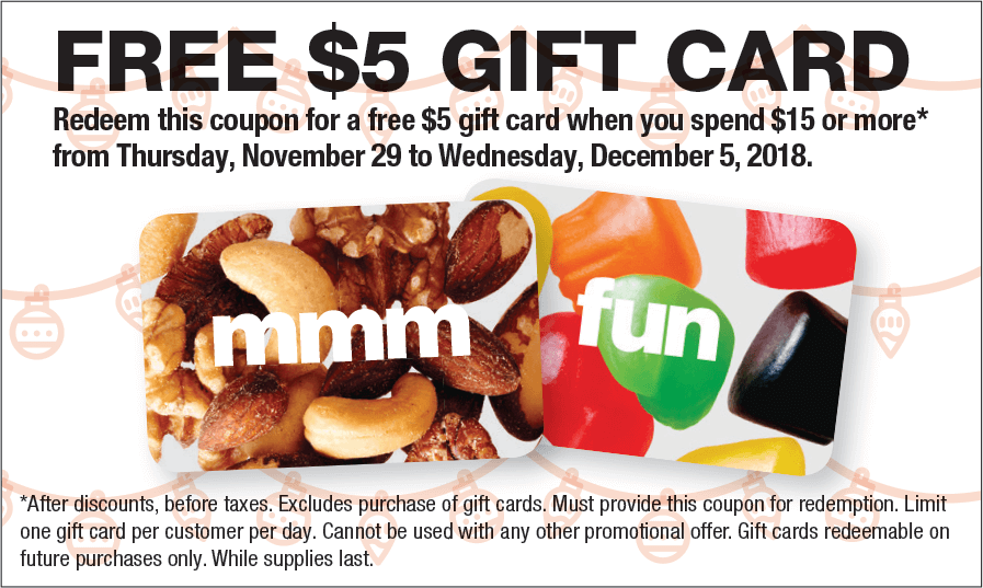 Bulk Barn Free 5 Gift Card With 15 Purchase Bulk Barn Free 5 Gift Card With 15 Purchase